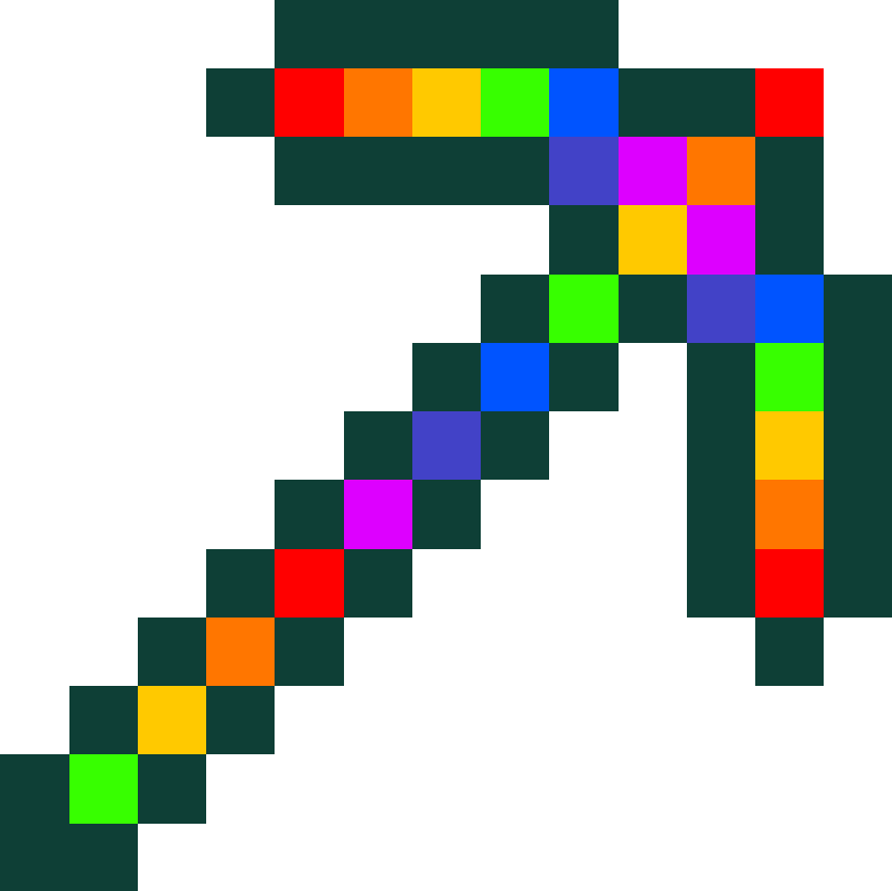 Minecraft Item Editor | Rainbow Pickaxe | Tynker