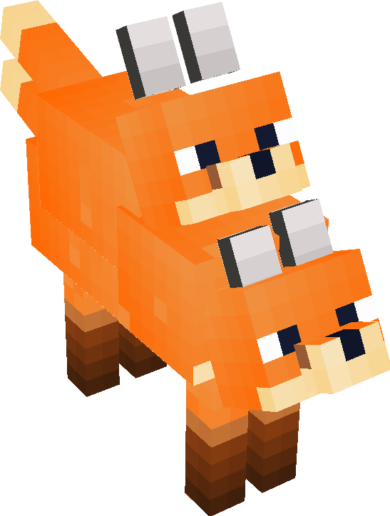 Minecraft Mob Editor | mum and baby fox | Tynker